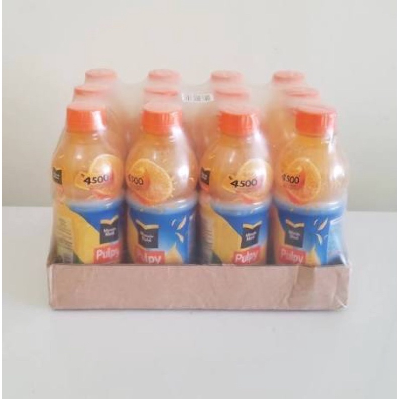 Jual Minute Maid Pulpy Orange Botol 300ml 1 Dus / Karton 12 Botol ...