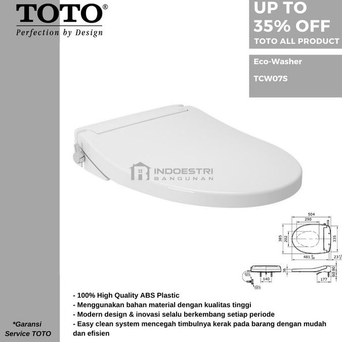 Jual favorit] Tutup Closet TOTO Eco Washer TCW07S (ORIGINAL) | Shopee ...