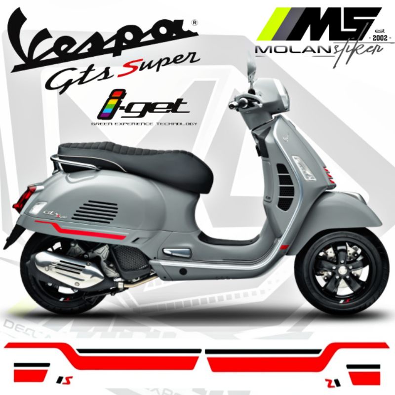 Jual Cutting Sticker Striping Variasi Vespa GTS 150 iget - GTS 150 ...