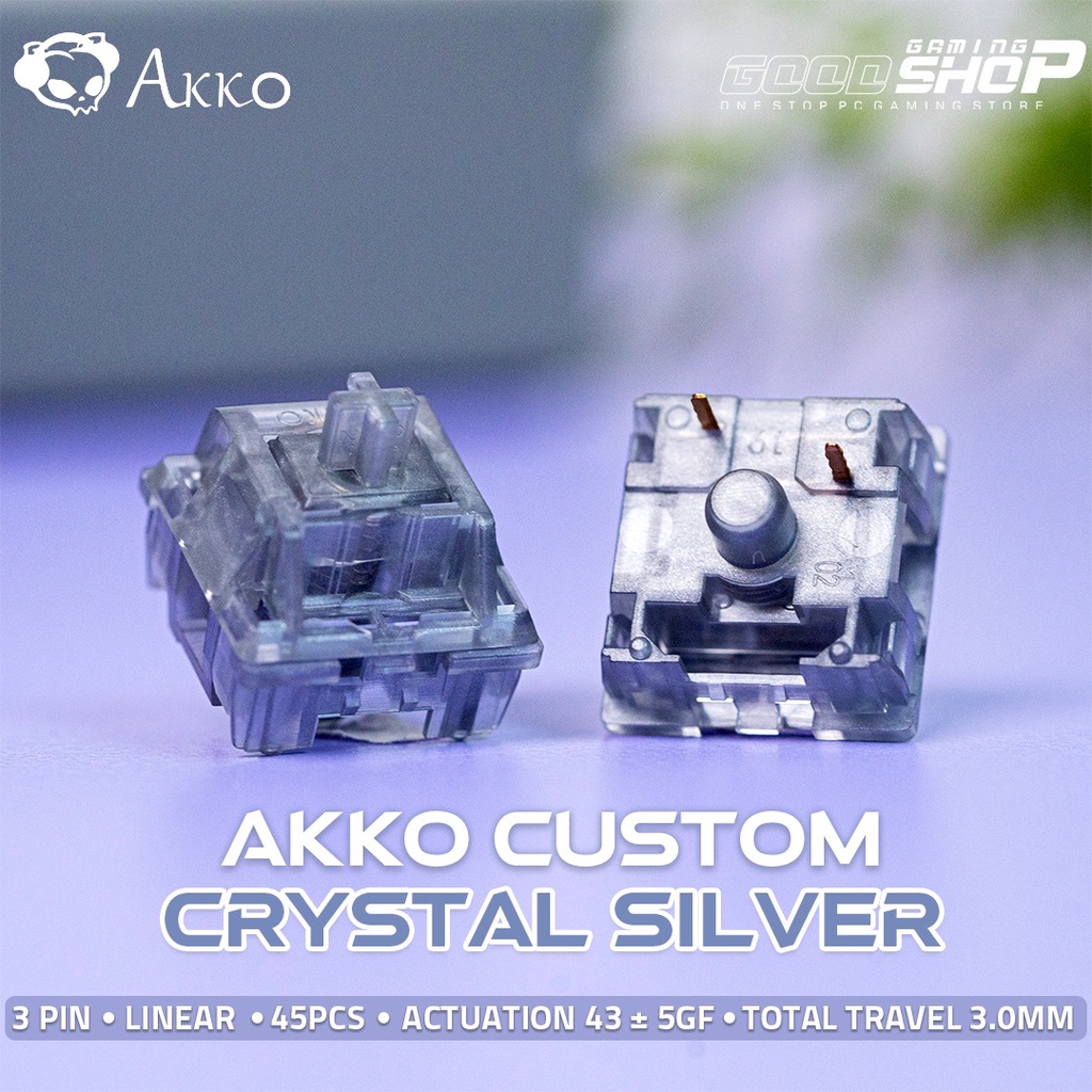 Jual Akko Cs Switch V3 - Crystal Silver 3 pin (SATUAN) | Shopee Indonesia