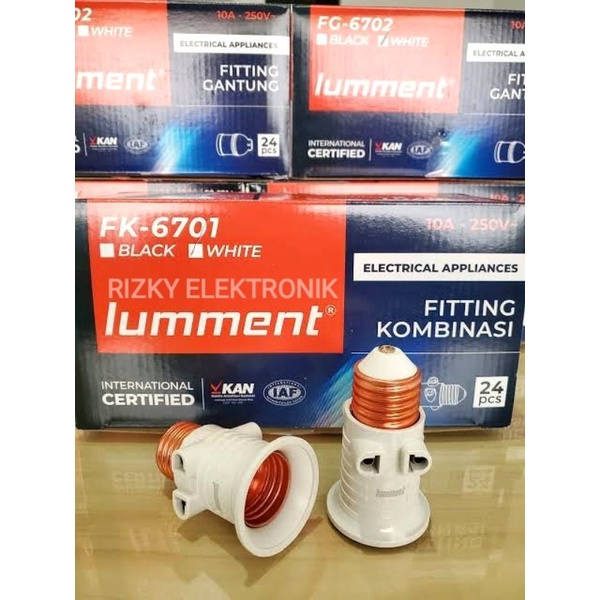 Jual Fiting Fitting Gantung Kombinasi Putih Lampu E27 Kualitas Bagus | Shopee Indonesia