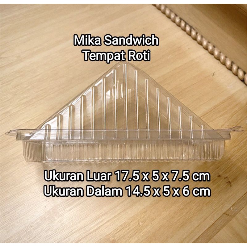 Jual (25 Pcs) Mika Sandwich Segitiga / Mika Tempat Roti Tawar / Mika ...