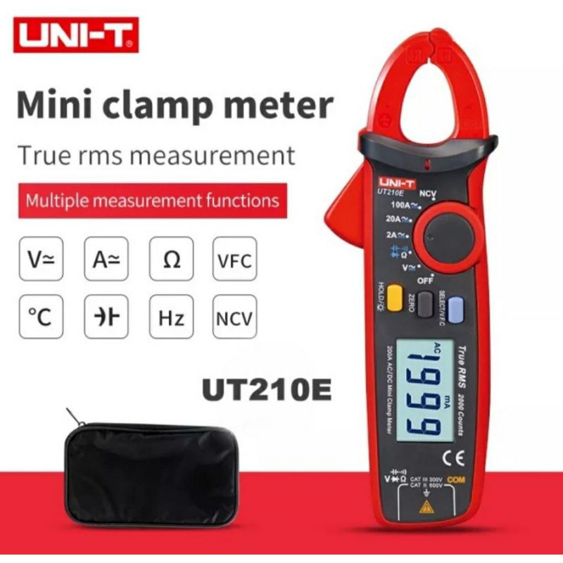 Jual Tang Ampere / Clamp Meter Mini AC/DC UNI-T Tipe UT210E / UT-210E ...
