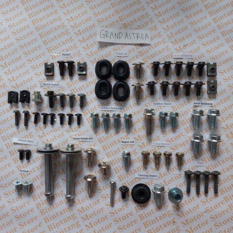 Jual Fullset COD Baut Motor Full Set Baut Grand Honda Astrea GRATIS ...