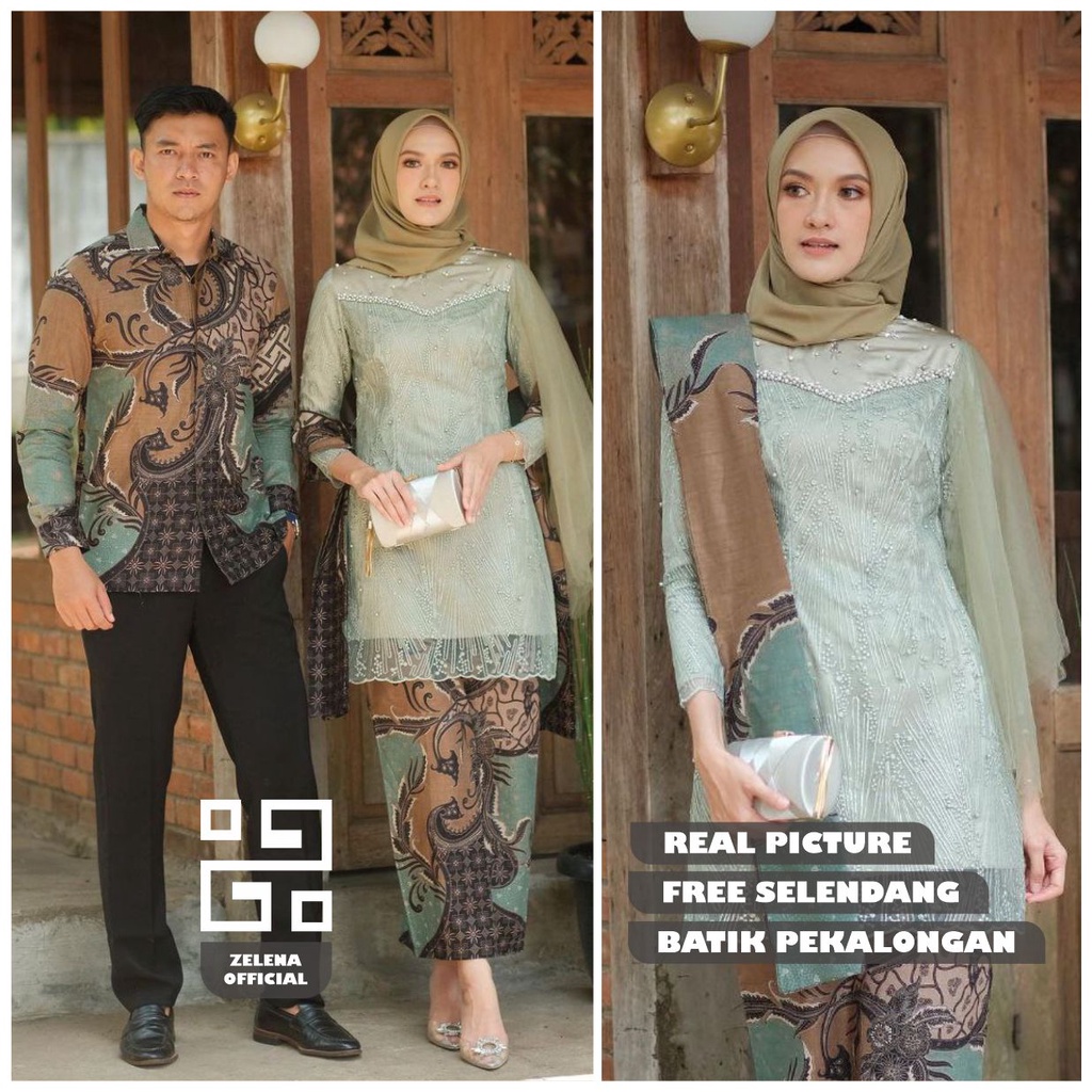 Jual Batik Couple Kebaya Modern Kebaya Tunangan Lamaran Baju Wisuda ...