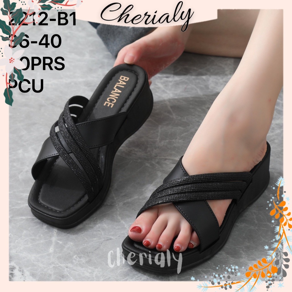 Jual PVC Sandal SLop Wanita Wedges Platform Bahan Karet Jelly Elastis ...