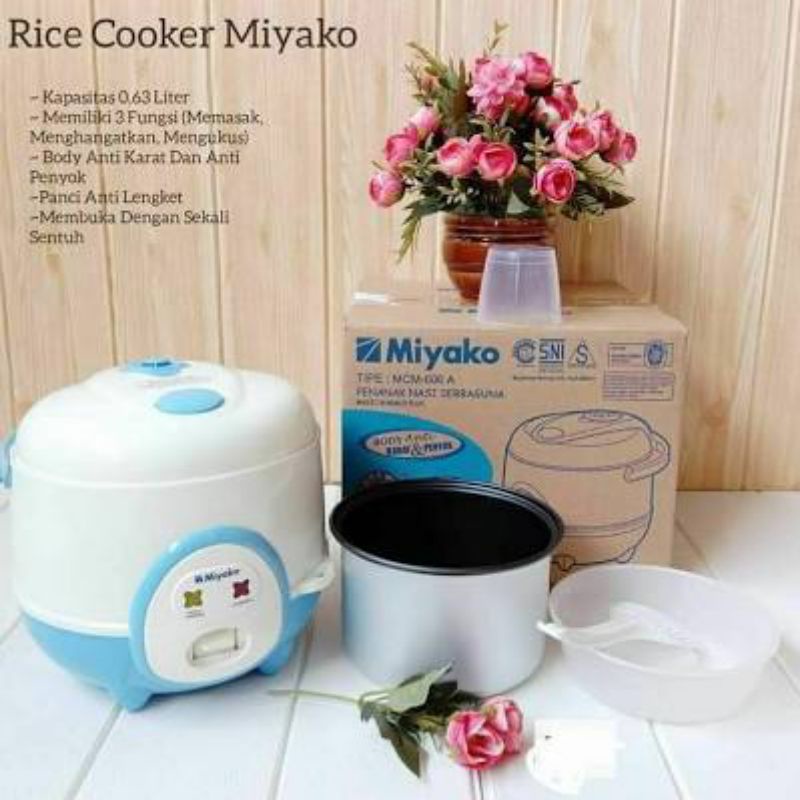 Jual MIYAKO MAGIC COM / RICE COOKER MCM-606 3IN1 0.6LT | Shopee Indonesia