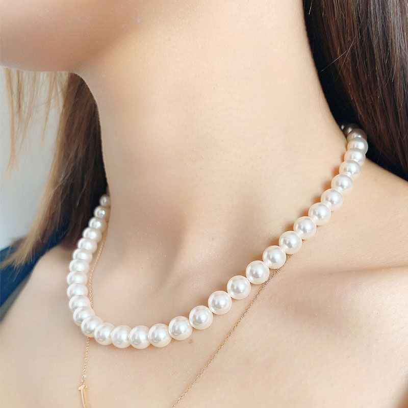 Jual COD Kalung Mutiara Wanita Elegant Simple Polos Korean Style Classy ...