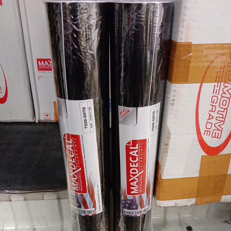 Jual Sticker Skotlet Scotlet Hitam Glossy Maxdecal 1 rol | Shopee Indonesia