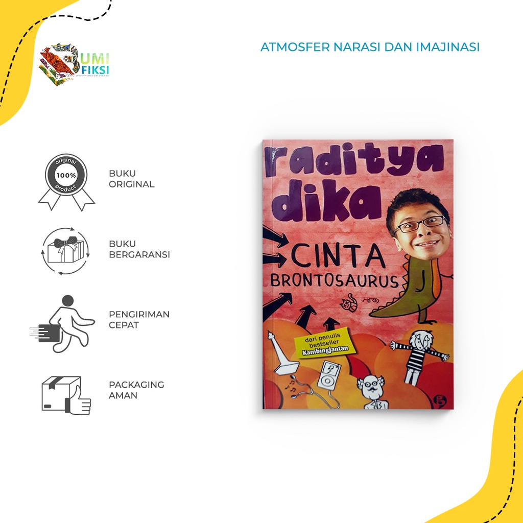 Jual Buku Novel - Cinta Brontosaurus - Raditya Dika - Penerbit Gagas ...