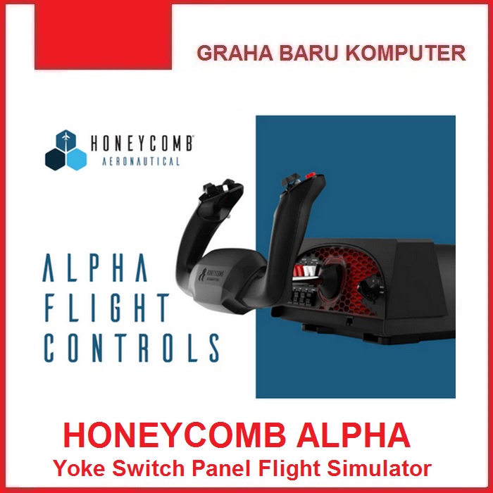 Jual Honeycomb Alpha Flight Controls Yoke Switch Panel Flight Simulator ...