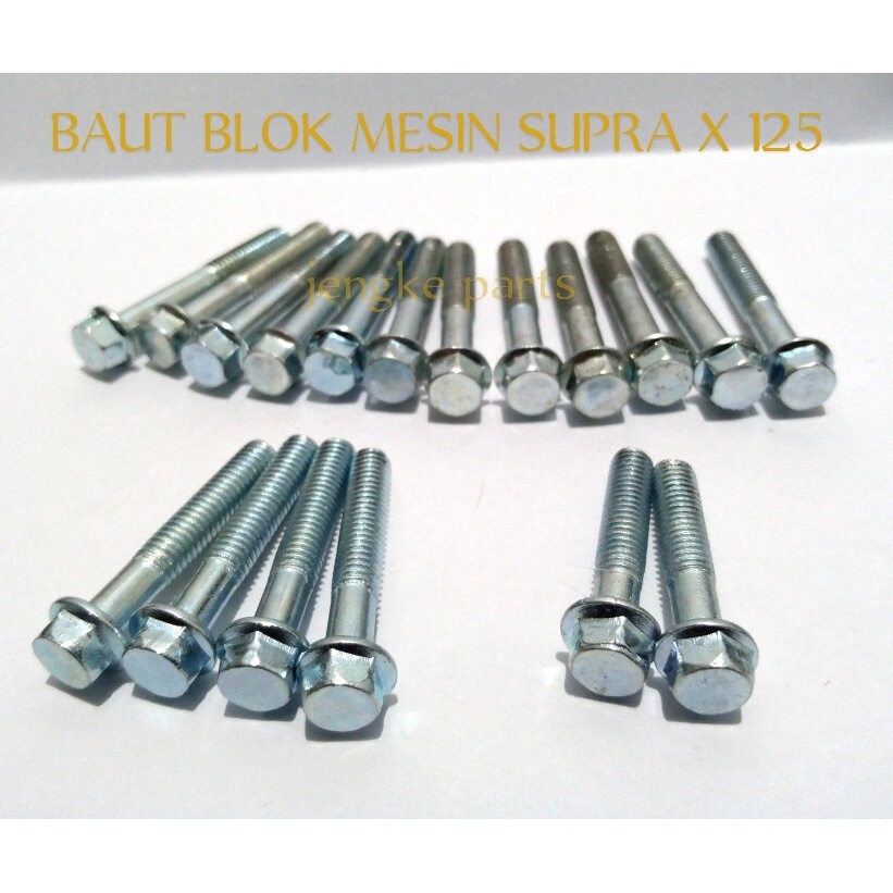 Jual Baut Blok Mesin Supra X 125 Full Set / Baud Block Mesin Supra X ...