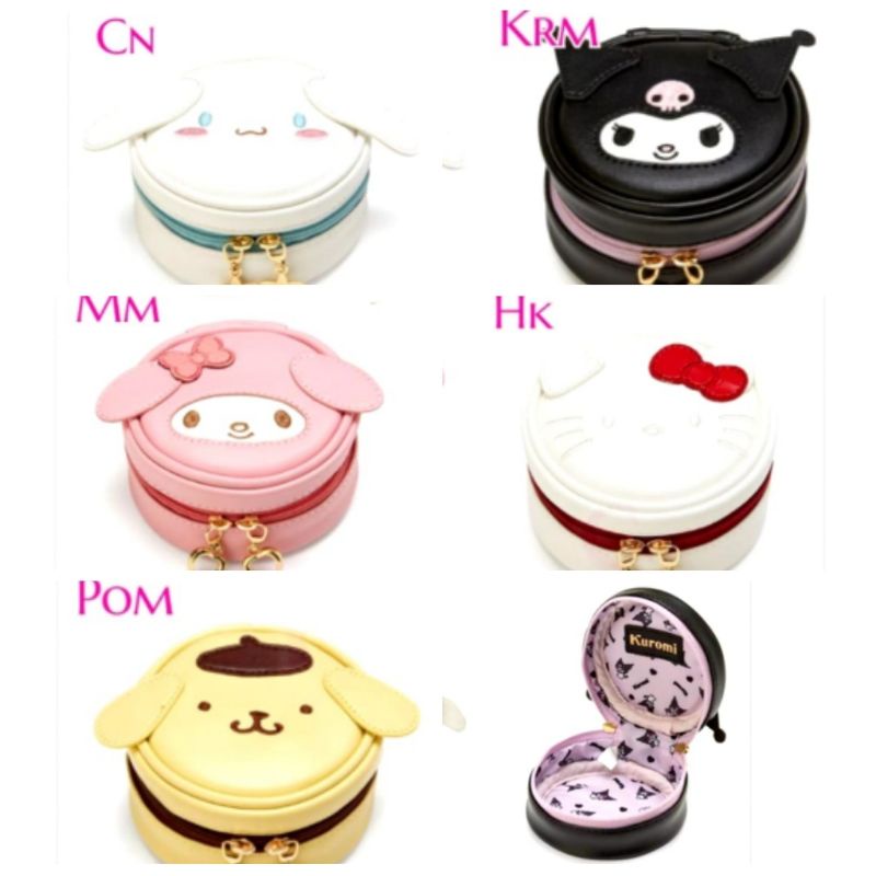 Jual CL pouch mini bulat Hello Kitty Melody Korumi Pom Cinamoroll ...