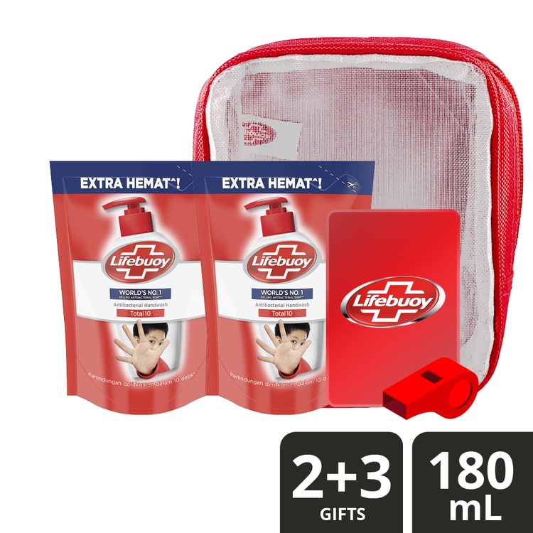 Jual Buy 2 Lifebuoy Hand Wash Total 10 180ml Free Juara Cuci Tangan Kit ...