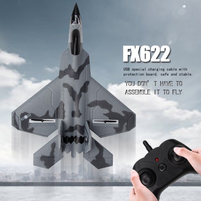 Jual mainan pesawat terbang FX622 2CH 2.4ghz 3-axis gyroscope rc air ...