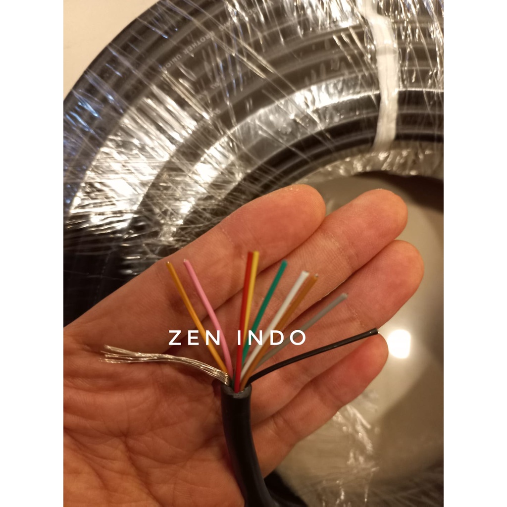 Jual Kabel Serabut Awg 24 Data Sensor 9 Jalur 1 Ground Warna Hitam per ...