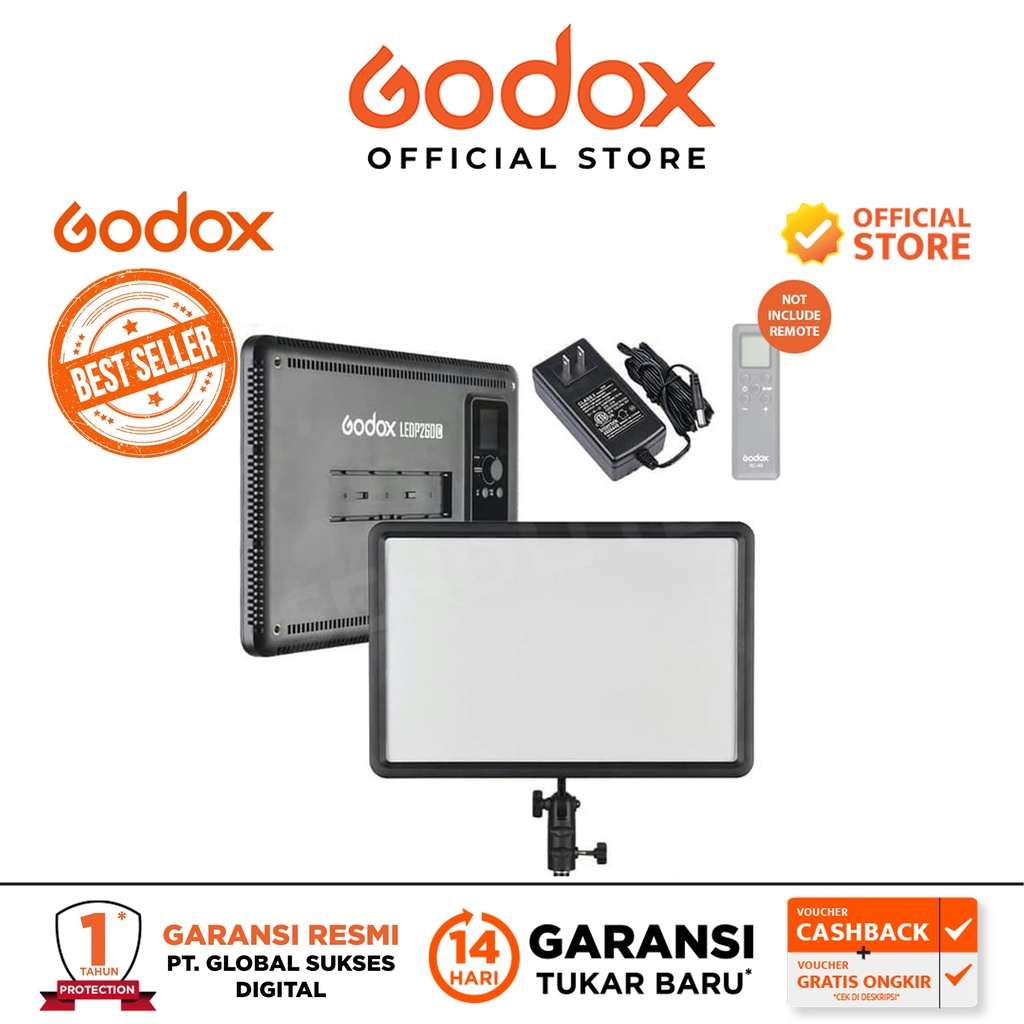 Jual Godox LED 260c Video Light / Godox LED260 C / Godox LED P260 C ...