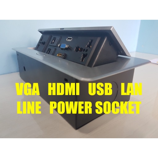 Jual TableTop Table Top Power Socket Lubang Kabel Meja Meeting Kantor ...