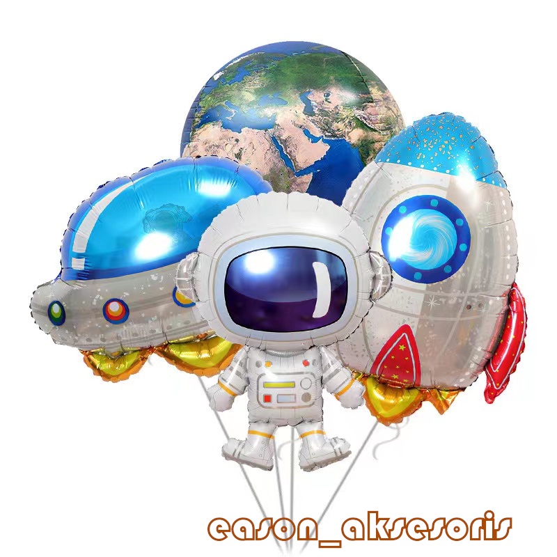 Jual balon foil astronout / balon astronot robot luar angkasa balon ...