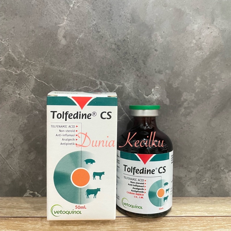 Jual Tolfedine CS 50ml INJ Tolfedin Analgesik Anti Radang Hewan ...