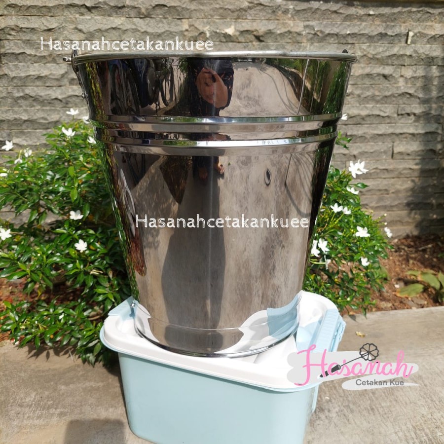 Jual Ember Stainless Tebal / Pot Stainless Kapasitas 30 Liter | Shopee ...