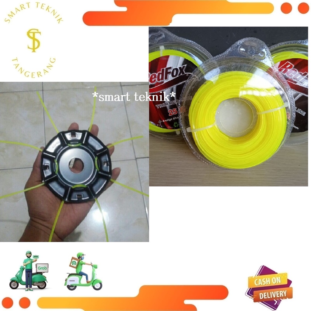 Jual paket tali senar nylon dan dudukan piringan pisau senar mesin ...