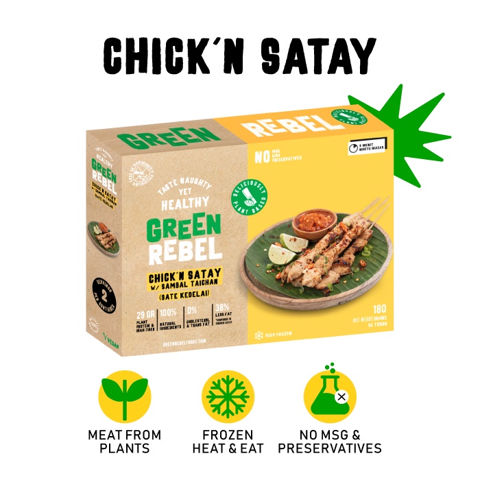 Jual Chicken Satay Taichan by Green Rebel | Plant Based Vegan Satay ...