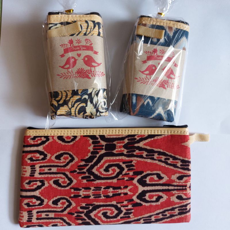 Jual Dompet batik motif random kemasan plastik free kartu ucapan ...