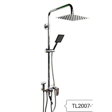 Jual SHOWER SET KRAN PANAS DINGIN / SHOWER COLUMN HITAM + JET SHOWER ...