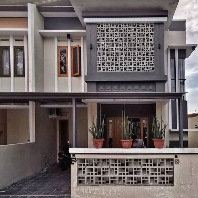 Jual Roster beton minimalis warna abu Uk-20x20x10cm Lubang angin ...
