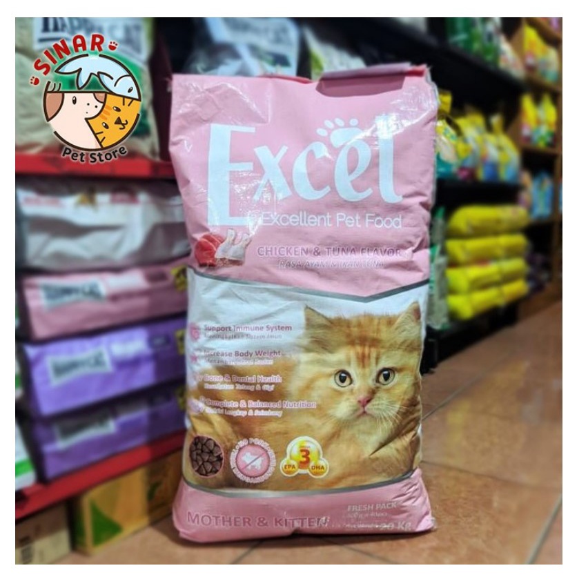 Jual Excel Kitten 20KG Food Makanan Anak Kucing Cat Dry Kering Pelet ...