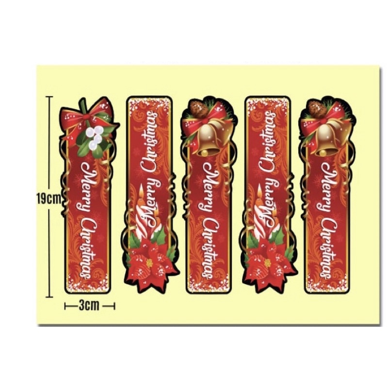 Jual Stiker Natal no (6) 1 sheet isi 5 stiker christmas Sticker hiasan ...