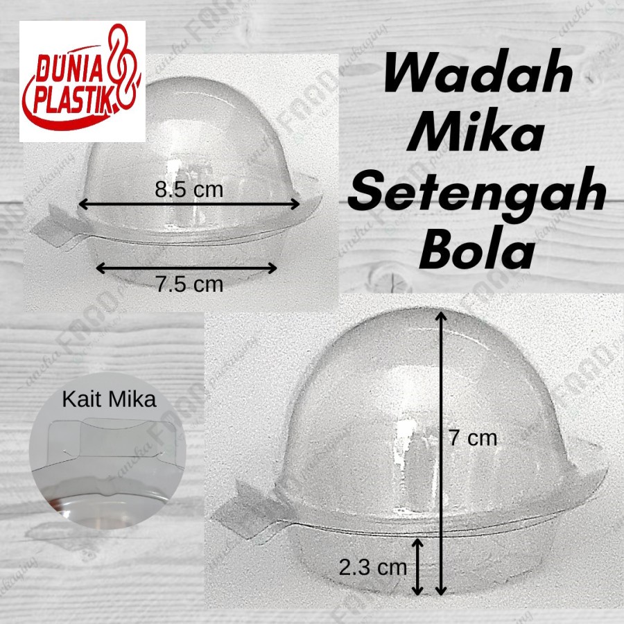 Jual 50pcs Wadah Mika Puding Kue muffin Cake Tart Setengah Bolu Bulat ...