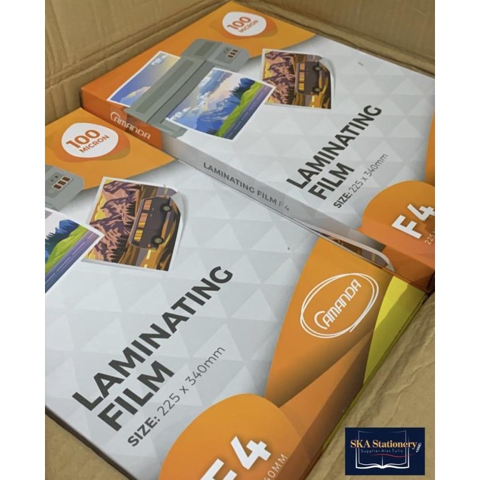 Jual Plastik Laminating/Laminating Film Folio F4 100 Mikron Amanda (Pak ...