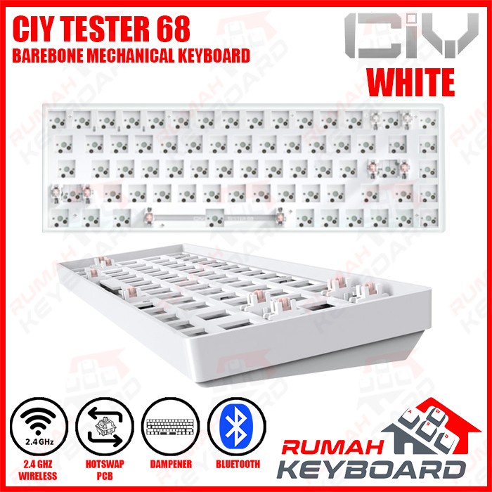 Jual CIY TESTER 68 - BAREBONE KEYBOARD - WIRELESS - BT - HOTSWAP ...