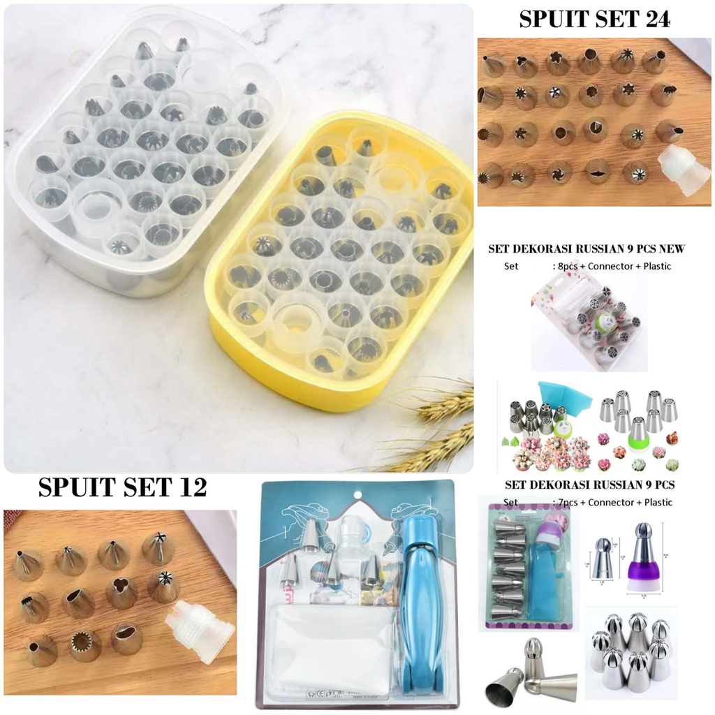 Jual Spuit Set 25Pc 9 12 24 Pc Stainless Dekorasi Cake Hiasan ...