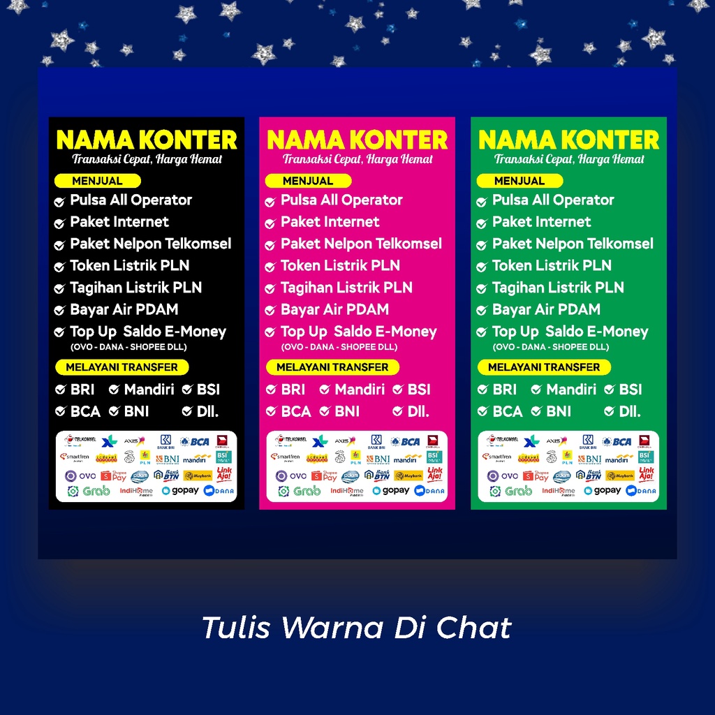 Jual Spanduk / Banner Jual Pulsa Konter | Shopee Indonesia