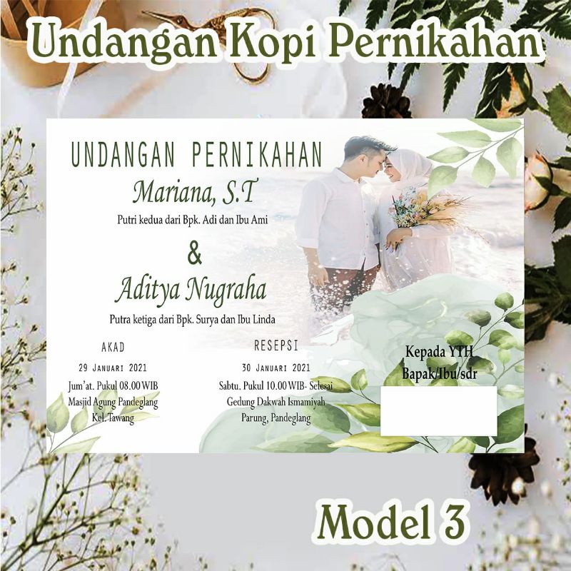 Jual undangan mini pernikahan undangan kopi | Shopee Indonesia