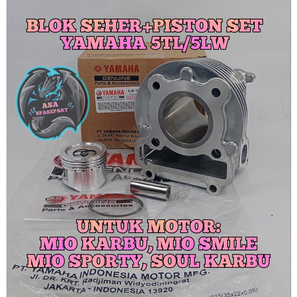 Jual BLOK + SEHER SET 5TL / 5LW motor Yamaha MIO Lama Karbu , MIO SPORTY , MIO SMILE , MIO SOUL ...