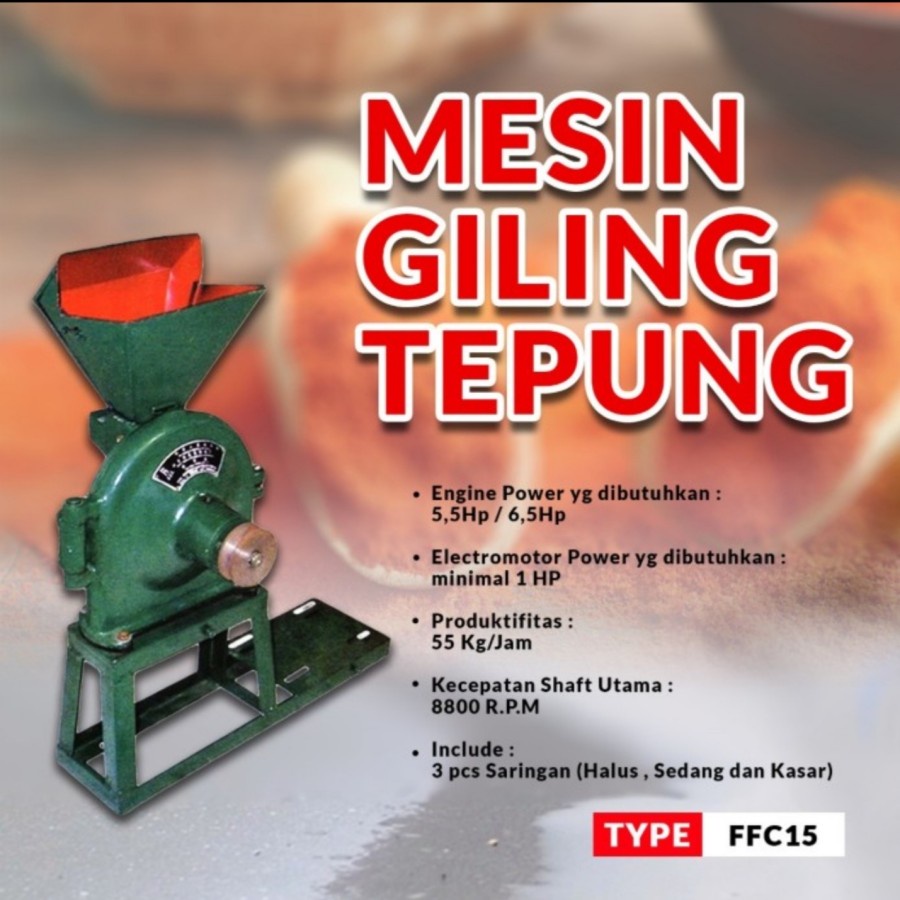 Jual Mesin Giling Tepung/Disk Mill FFC15 (BELUM TERMASUK MESIN ...