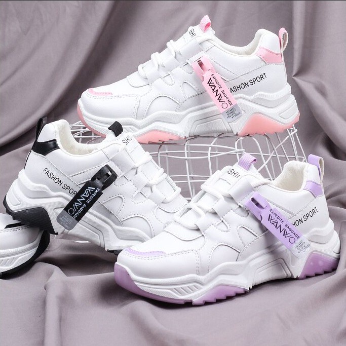 Jual LADANG ONLINE - Sepatu Wanita Sneaker WANWOO Fashion Korea Sepatu ...