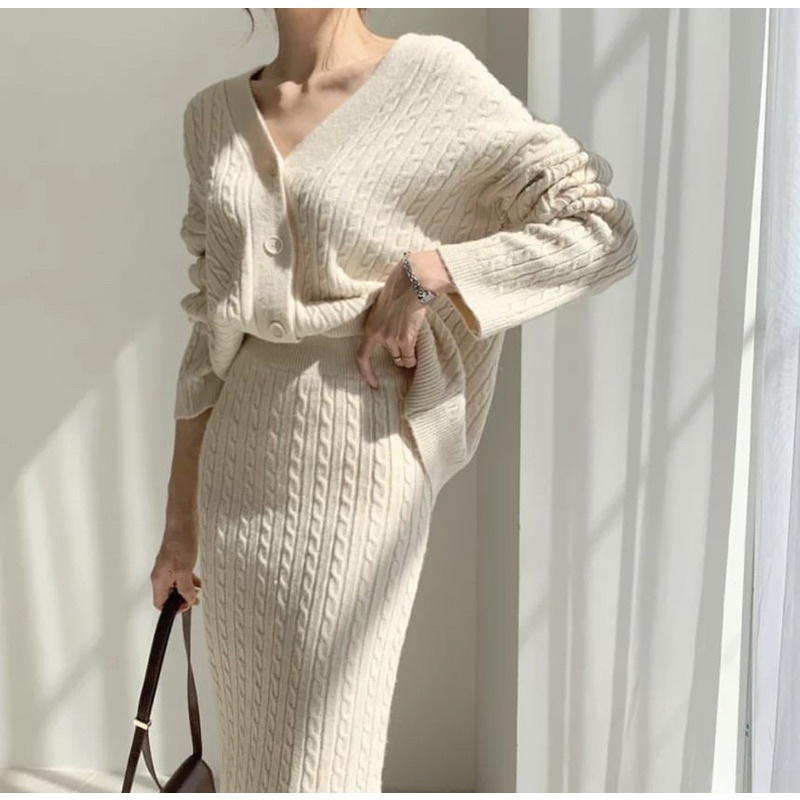 Jual [READY STOCK] Jinny premium korean knit set | Shopee Indonesia