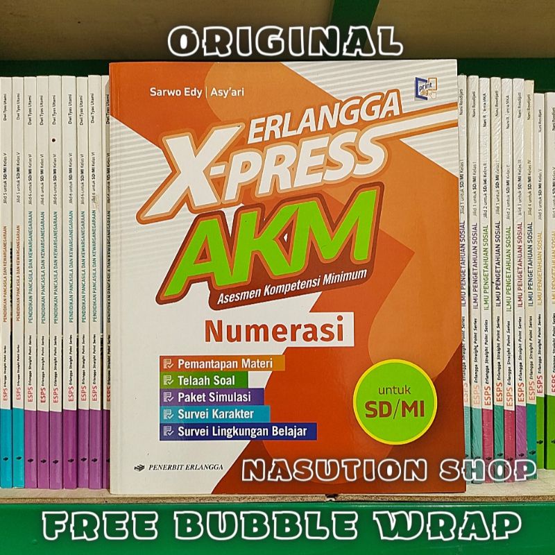 Jual Buku Erlangga Xpress AKM Untuk SD/MI Literasi Membaca dan Numerasi ...