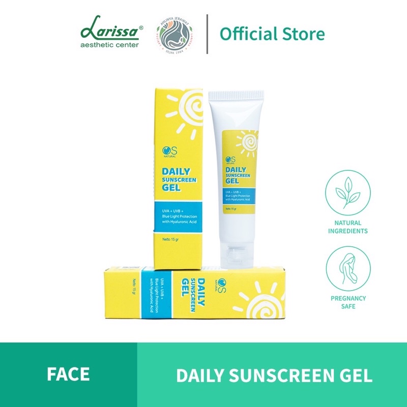 Jual DAILY SUNSCREEN GEL LARISSA SPF 30 Dengan Triple Protection (UVA ...