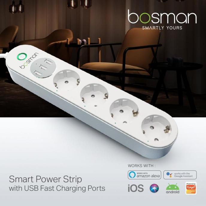 Jual Bosman Smart Power Strip - Colokan Stop Kontak Wifi IoT Smart Home | Shopee Indonesia