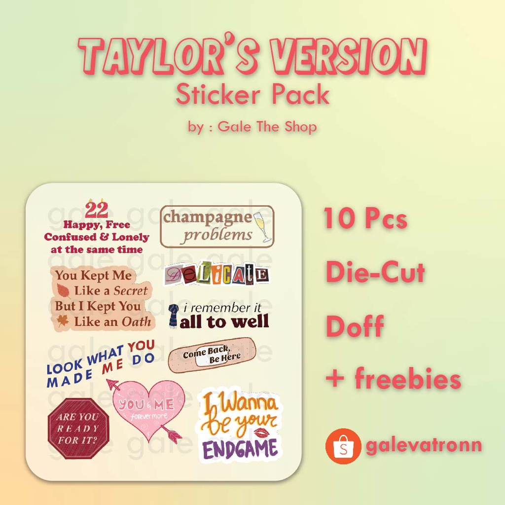 Jual TAYLOR SWIFT STICKER PACK | Shopee Indonesia
