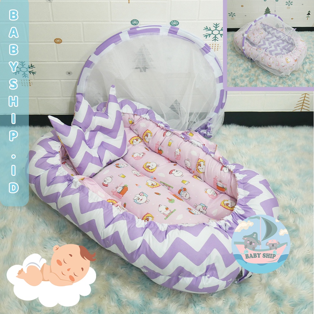 Jual Kasur Bayi Baby Nest Premium Besar Free Bantal Peyang Mahkota dan ...