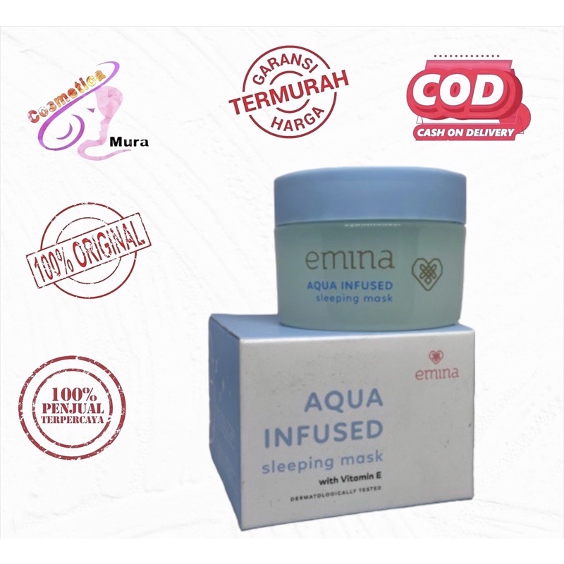 Jual 𝑝𝑎,𝑜𝑥 [ EMINA INFUSED SLEEPING MASK 30 GR ] EMINA AQUA INFUSED ...
