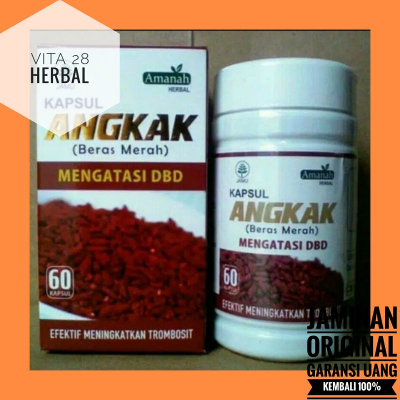 Jual KAPSUL ANGKAK KAPSUL BERAS MERAH AMANAH 1 BOTOL ISI 60 KAPSUL ...