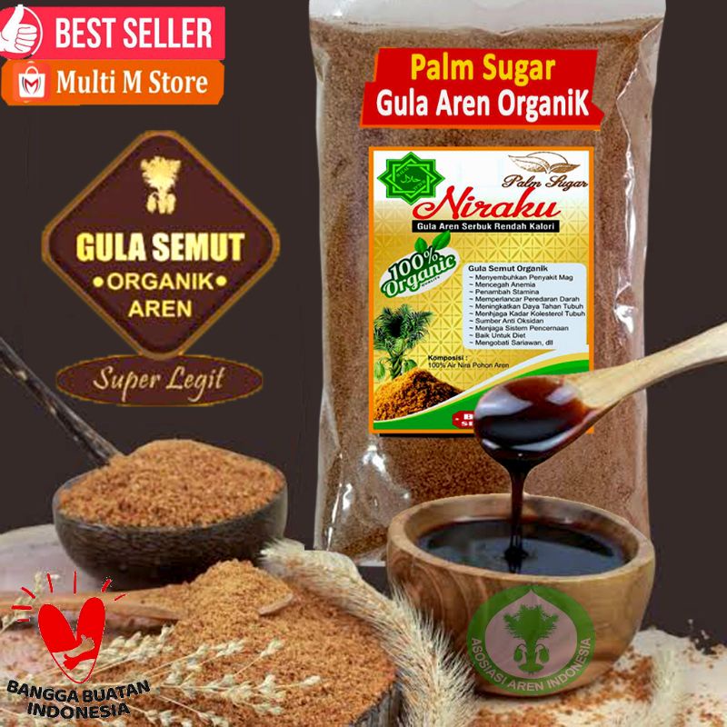 Jual Gula Aren Semut Super 500 Gram Dari Nira Aren Asli Arenga Sugar ...